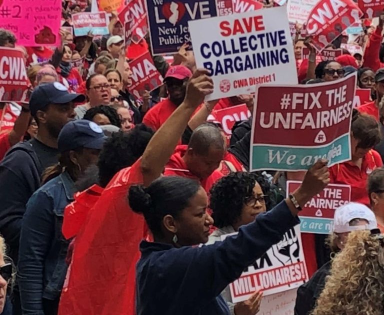 AFSCME Union, CWA-Led Labor Rally Mantra: Gov. Phil Murphy Good, Senate ...