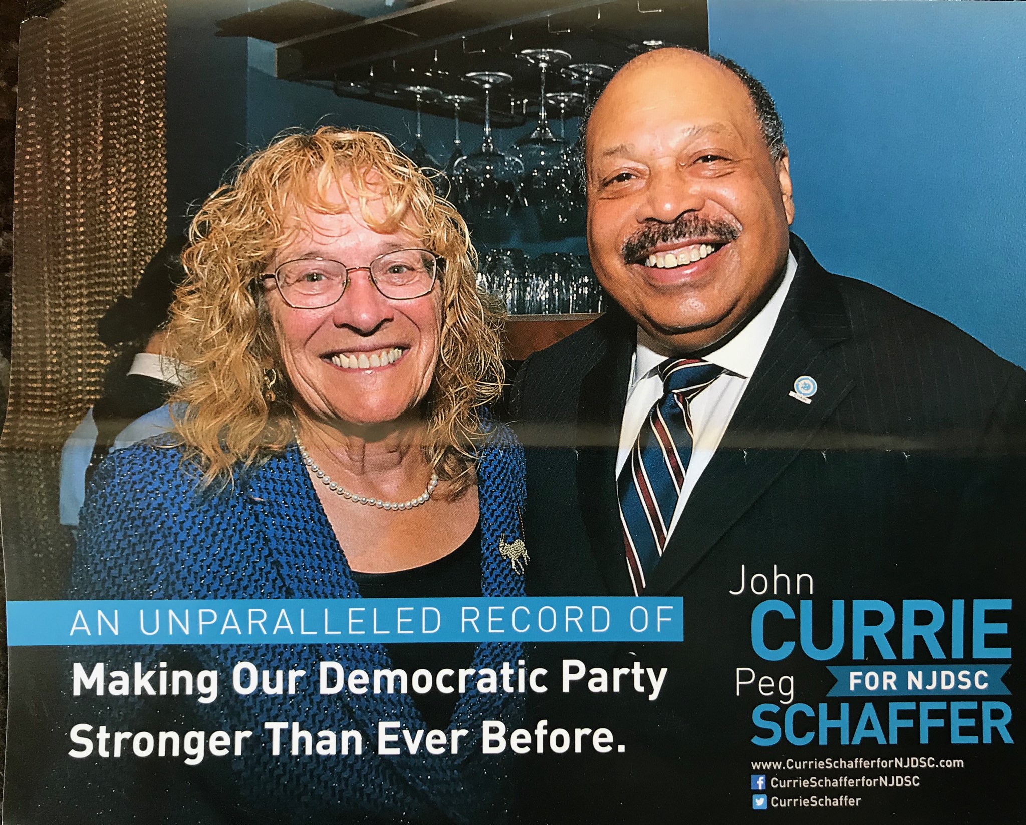 John Currie and Schaffer Reelected to Lead NJ Dem State Committee
