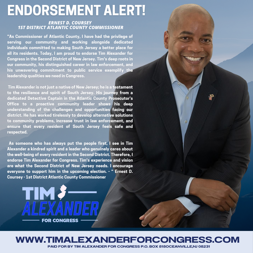 Ernest D. Coursey - Atlantic County Commissioner Endorses Tim Alexander ...